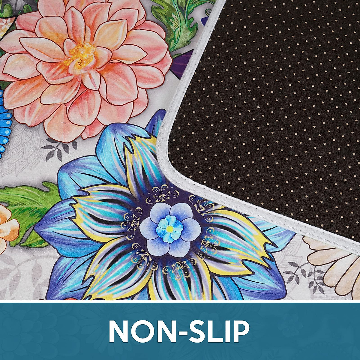 ASPMIZ Boho Kitchen Mat 2 PCS Cushioned Anti-Fatigue Kitchen Rugs Non Slip Memory Foam Kitchen Mats and Rugs Farmhouse Kitchen Comfort Floor Mats for Home & Office, 18'' x 48'' + 18'' x 30'', Bohemian