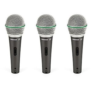Samson Q6 Dynamic Microphone 3-Pack
