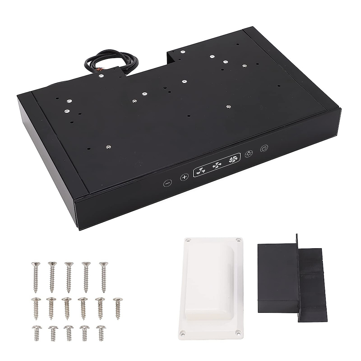 1 Set Under Cabinet Range Hood 12V Cooking Range Hood 3 Speed Adjustable with Touchable Screen LED Light Suitable for RV Yacht Kitchen