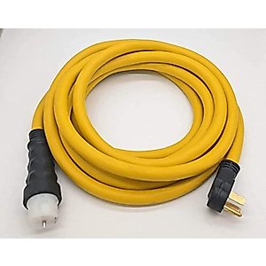 Connecticut Electric 25 Foot Generator Power Extension Cord, 50 Amp, 4 Prong, NEMA 14-50P to SS2-50R (CS6364)
