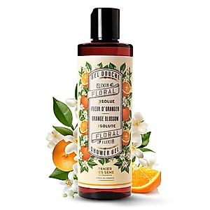 Panier des Sens – Orange Blossom Shower Gel - Foaming Body Wash Women & Men - Moisturizing Body Soap with Glycerin, Olive Oil - 95% Natural Ingredients Body Care - Vegan Liquid Body Wash - 8,45 floz