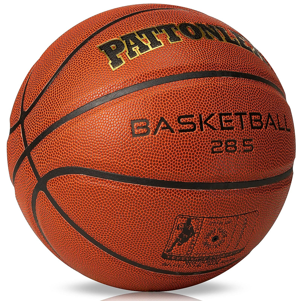 PATTONLEX Indoor/Outdoor Women's Basketball - Size 6 (28.5) Basketball Ball with Pump - Ideal for Girls' Basketball(Brown)