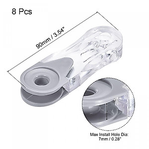 uxcell Blind Cord Weights, 8Pcs 90mm Curtain Window Shutter Beaded Chain Handle Roman Vertical Roller Shade Accessories, Grey