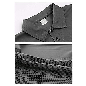 CRYSULLY Summer Pullover Tactical T-Shirts for Men Short Sleeve Military Polo Shirt Outdoor Shirt Grey