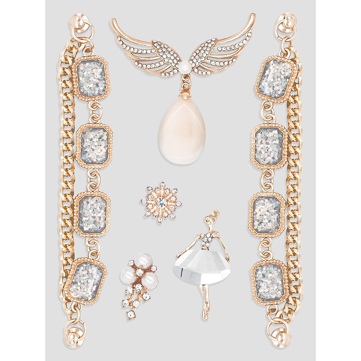 Acwenie Shoe Charms Bling for Croc Jewelry Accessories Decoration for Women Girls Party Favors Birthday Gifts