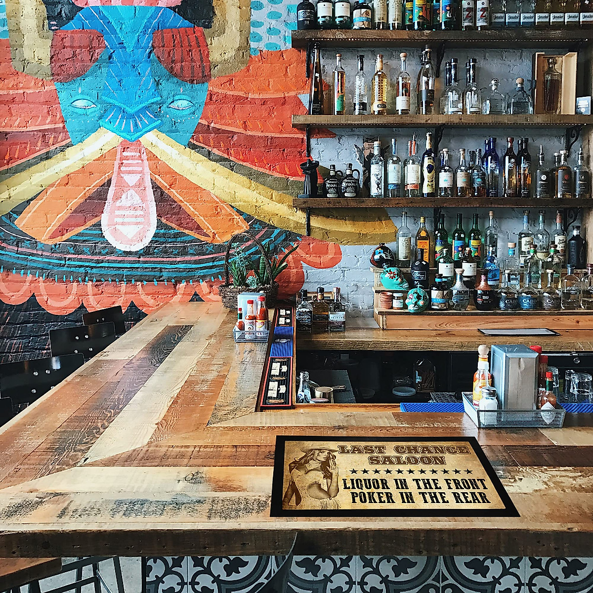 Rubber Bar Mat Bar Runner Saloon Spill Mat Gift Idea