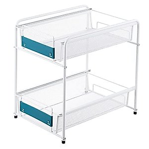 Under Sink Organizers,Kitchen Cabinet Organization,Under Bathroom Cabinet Sliding Basket Organizer Kitchen Multi-Purpose Under Sink Shelf(Color : White, Size : 39x23x39.5cm) (Color : White)