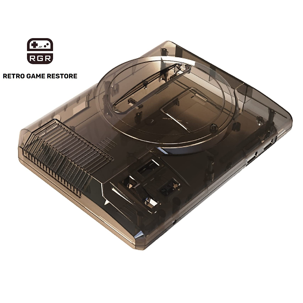 Retro Game Restore 432456 MD Body Replacement Shell, Clear Smoke for Mega Drive