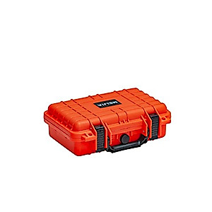 MEIJIA Portable All Weather IP67 Waterproof Protective Hard Case, Small Camera Case,Dry Case with Customizable Foam,Fit Use of Drones, Camera,Equipments, 11.65 ”x8.35”x3.78”(Orange)