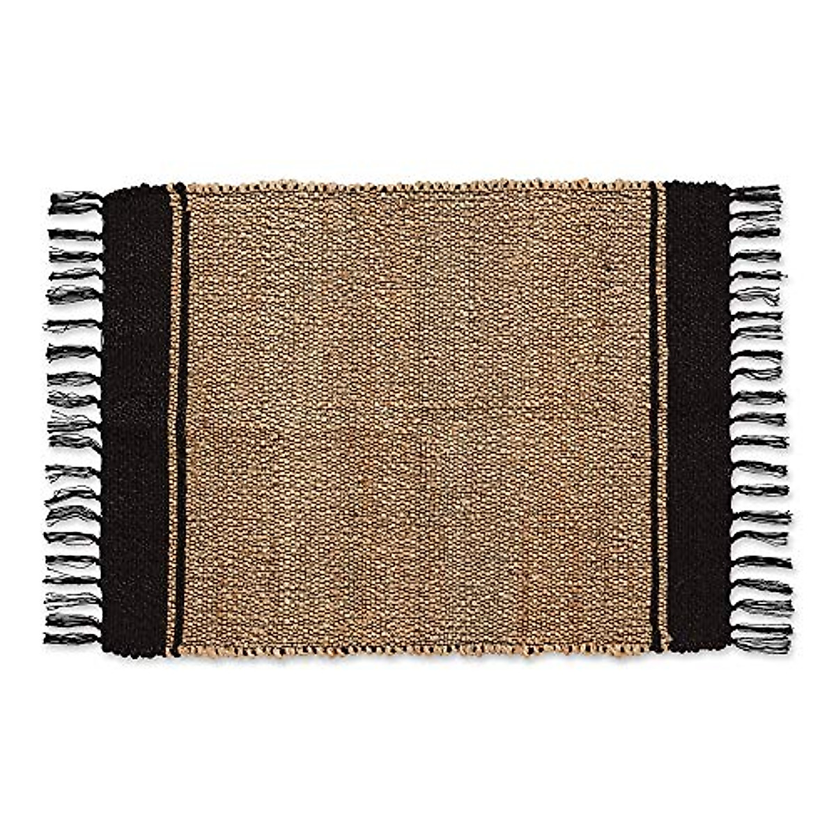 DII Woven Rugs Collection Hand-Loomed Jute, 2x3', Black Stripes