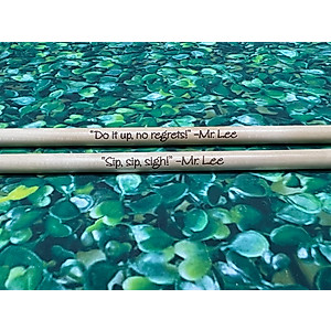 Drumsticks Set of Monogrammed Personalized Professional Grade Wooden Drumsticks