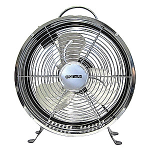 Optimus F-6310BK F-6310 2-Speed 50-Watt 10-In. Portable Retro Drum Fan (Black)