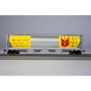 Bachmann Trains - Canadian 4 Bay Cylindrical Grain Hopper - Government of Canada - Yellow - HO Scale