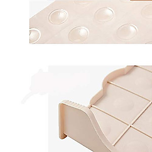 TAZSJG Household Storage Shoe Rack Double Shoe Support Plastic Integrated Simple Space Economy Simple Shoe Storage Rack (Color : C)