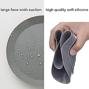 2 -Pack Tub Stopper, 6inch Silicone Flat Suction Cap Bathtub Plug, Suitable for Kitchens, Laundry Rooms, and Bathrooms(White + Gray)…