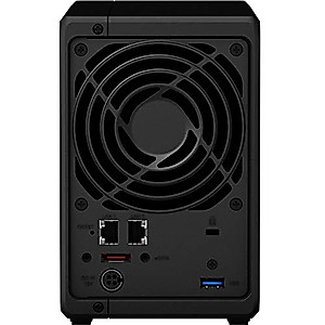 Synology DiskStation DS720+ NAS Server with Celeron 2.0GHz CPU, 6GB Memory, 32TB HDD Storage, 1TB M.2 NVMe SSD, 2 x 1GbE LAN Ports, DSM Operating System