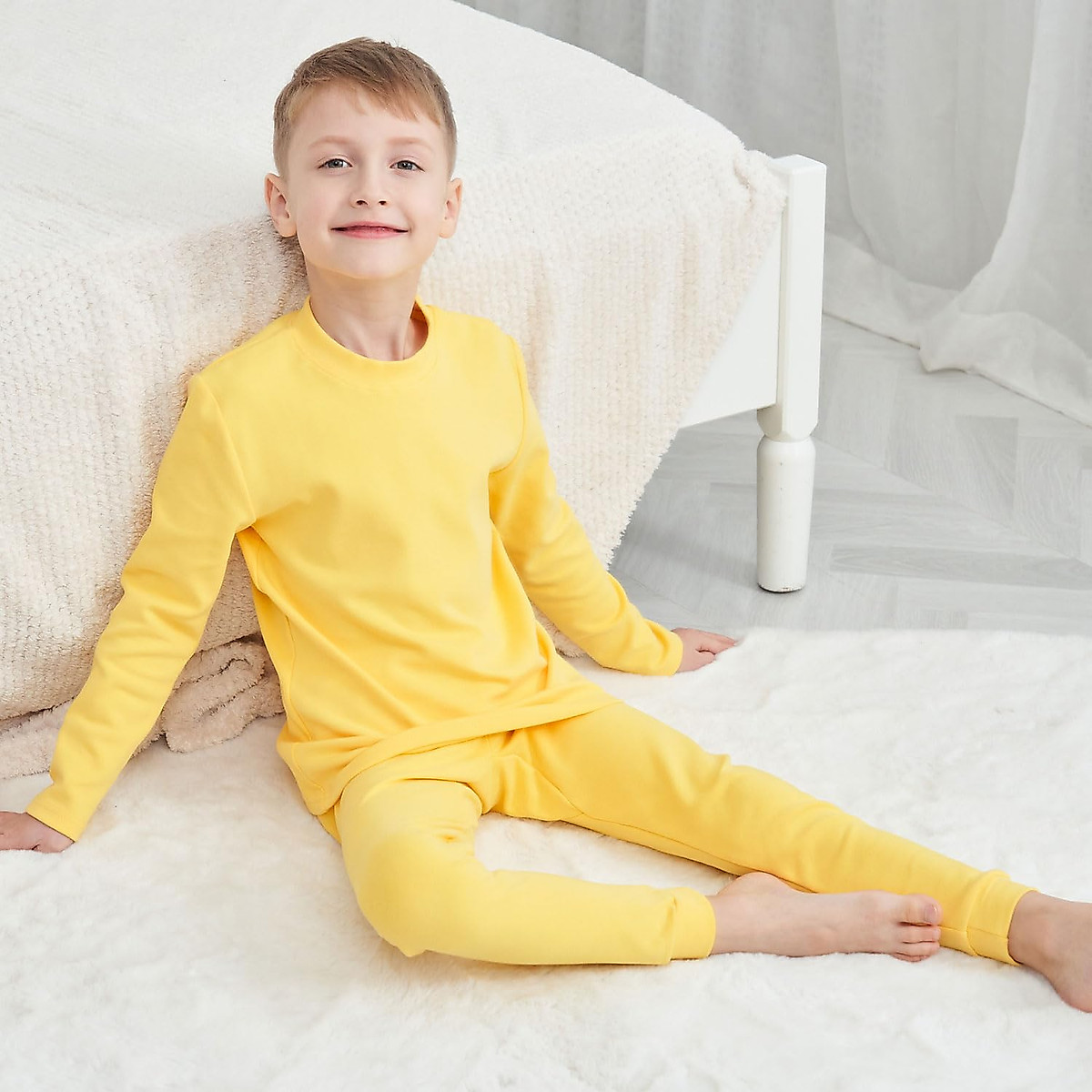 Enfants Chéris Toddler Thermals Underwear for Boys Yellow 4T