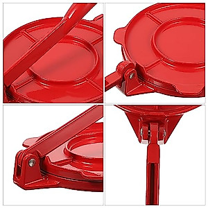 UPKOCH Dough Press Tortilla Machine Steel Tortilla Press Tortilla Maker Steel Making Tools Large Red Aluminum Best Tortilla Press Pizza Dough Press Tortilla Press 10 Inch