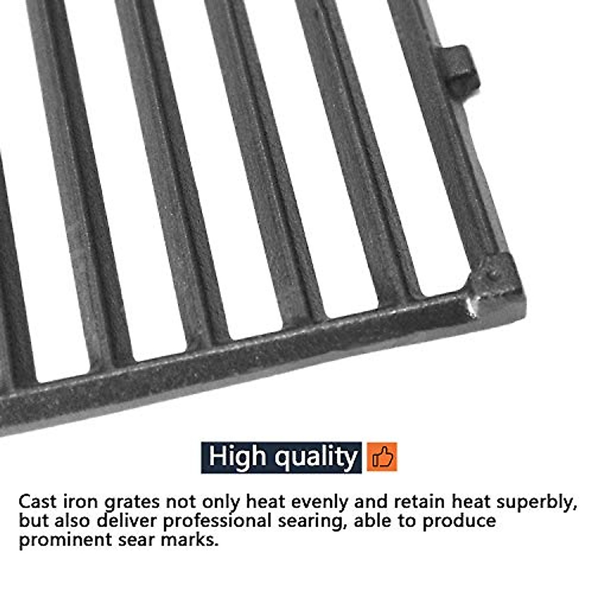 Hongso 19.5" Grill Grates 17.5" Flavorizer Bars for Weber Genesis 300 Series E-310 E-320 E-330 EP-310 EP-320 EP-330 S-310 S-330 Gas Grill (2011-2016 with Front Control Knobs) 7524 7621