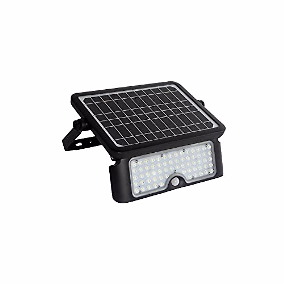 eLEDing 1100 Lumens Black PIR Motion Activated Solar Power Outdoor LED 5-in-1 Flood Light for Parking Area Garage Yard Backyard Garden Deck Path Camping