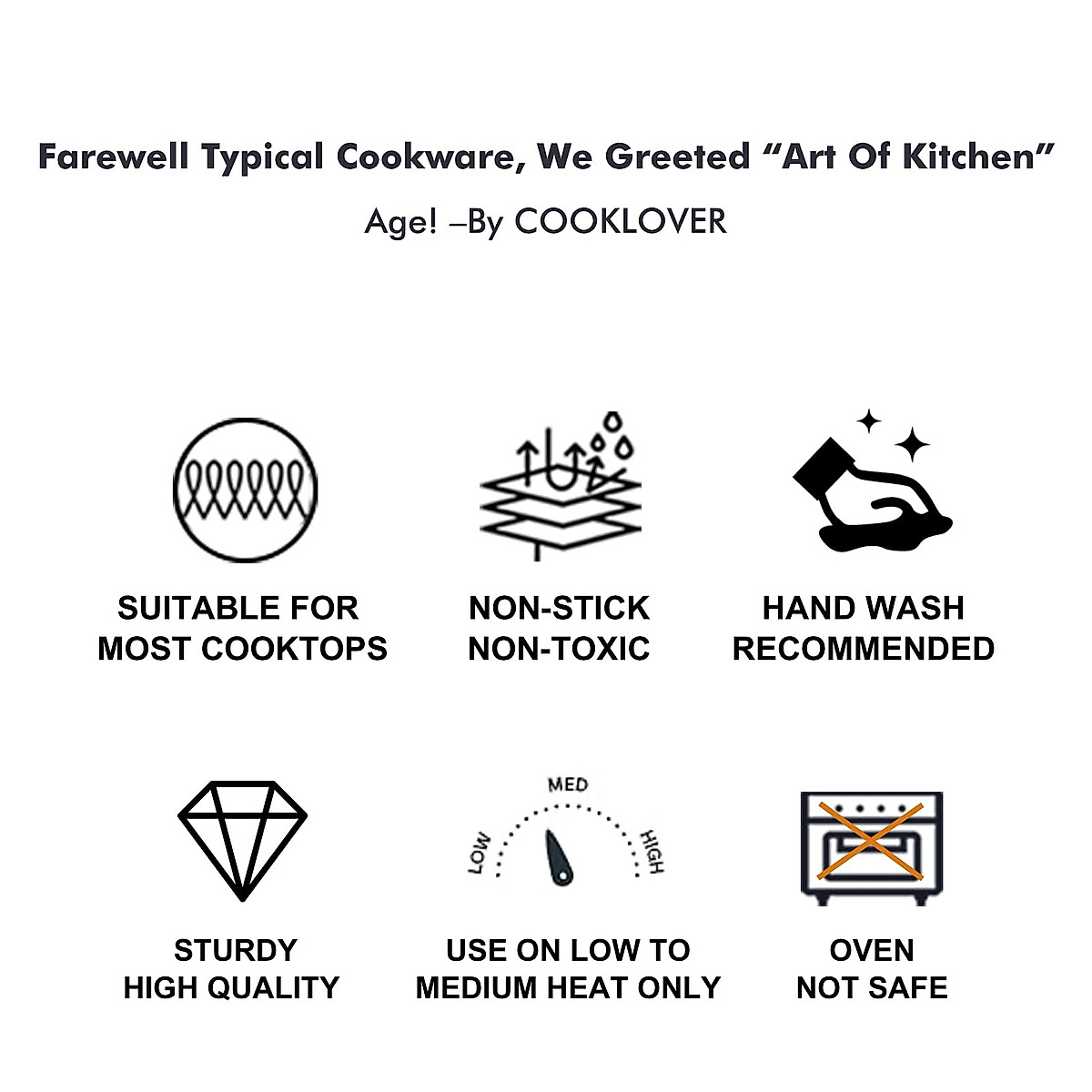 COOKLOVER Nonstick Ceramic Fry Pan, Non-Toxic, PTFE&PFOA Free, Induction Compatible Egg Skillet Frying Pan with Heat Resistant Handle, 8 Inch – Cream White