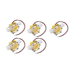 5pcs Water Flow Generator Turbine Generator Hydroelectric Micro Hydro Generator 1/2 Inch Portable Water Charger 10W (80V)