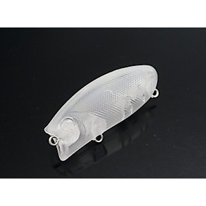 FINE FISHING 10PCS Unpainted Fishing Popperbaits 5.6cm 7.93g with 5mm Free 3D Simulation Fishing Eye Simulation Blank Body Clear Hard Baits Trout Salmon Minnow Lure Crankbait Topwater Freshwater 356