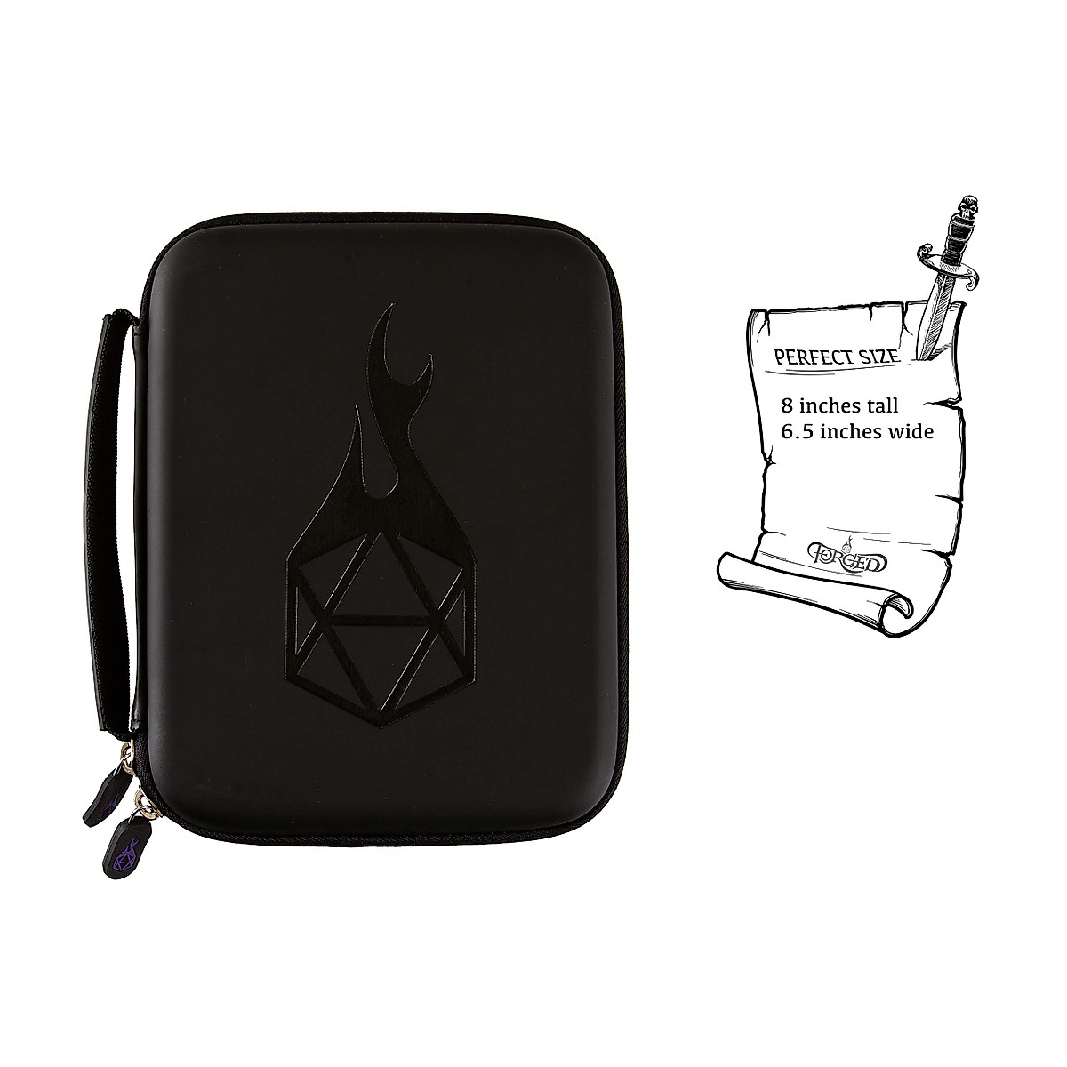 Forged Dice Co. Dice Storage Case with Foam Insert - Storage Box Holds 35 Individual Metal or Plastic Polyhedral Dice or 5 Sets of Dice - Display Case Works with DND and Dungeons & Dragons Game Dice