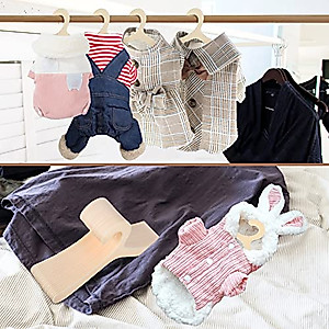 Ipetboom Cat Clothes Hangers, 40 Pcs Cat Clothes Rack Pet Costume Rack Dog Clothes Closet Doll Hangers