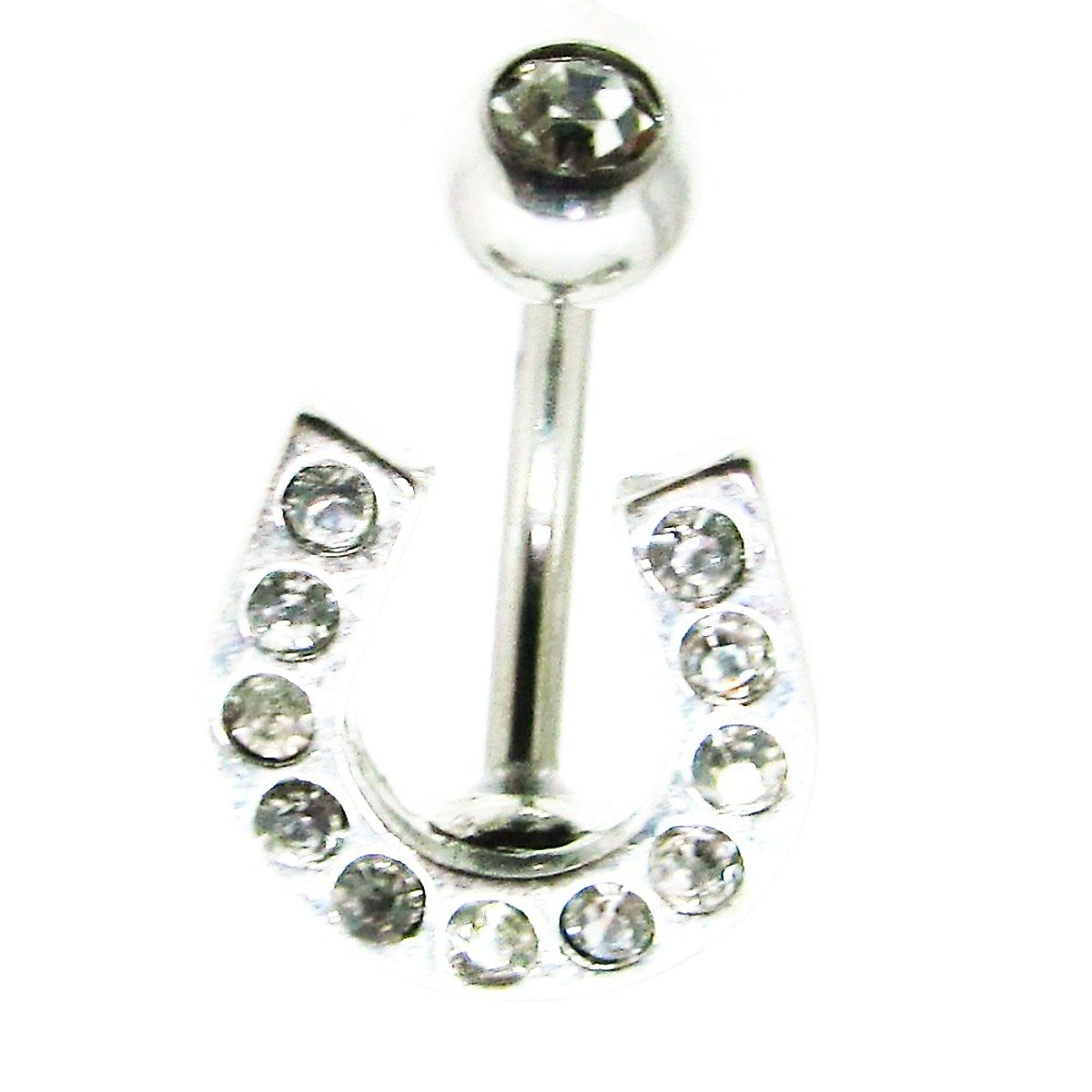 Belly Button Ring Navel Horse Shoe Body Jewelry Dangle 14 Gauge horseshoe CH150