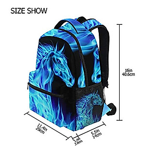 UMIRIKO Horse Water Backpack Animal Bookbag for Boys Girls Elementary School 2021930