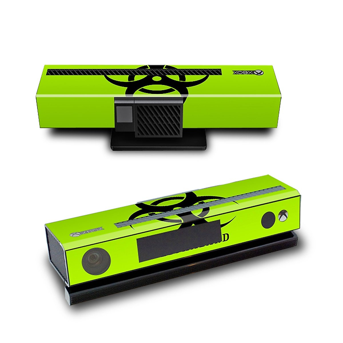 Skins Stickers Compatible for Xbox One Console and Controllers - Protective Vinyl Decals Covers - Biological Hazard - Leather Texture