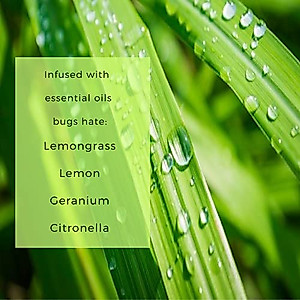 Mosquito Naturals Lemongrass Candles with Essential Oils (Set of 3) for Patio, Deck, Outdoor or Indoor Use - 88 Hour Burn - All Natural, Soy Base - Mason Jar with Lid, Made in USA (Lemongrass)