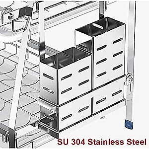 Plate Rack Dish Drainer Rack Kitchen Supplies Storage Draining with Chopsticks/Knives/Cutting Board Holder Drainboard Pan Plate Holder (Color : Silver, Size : 3-Tier)