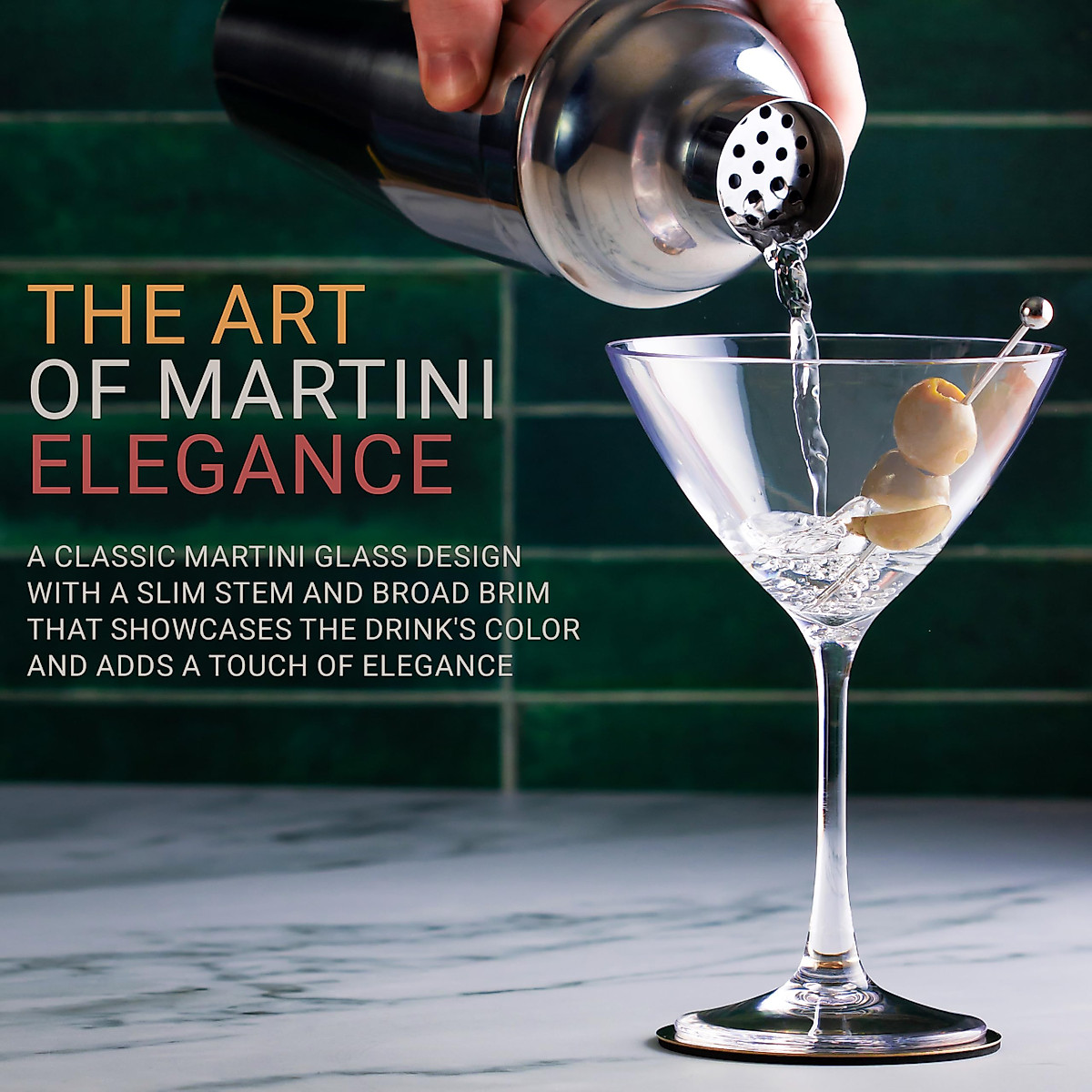 Unbreakable Plastic Martini Glasses, 100% Tritan Shatterproof Plastic Cocktail Glasses, Premium Quality, BPA-Free Dishwasher-Safe Reusable, 8 oz Set of 4