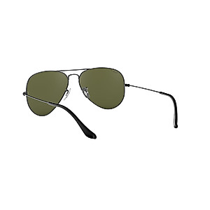 Ray-Ban RB3025 Classic Aviator Sunglasses, Gunmetal/Polarized G-15 Green, 62 mm