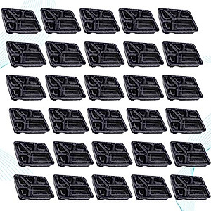 Hemoton 30pcs Disposable Bento Box 5 Compartment Meal Prep Container with Lid Microwave Heating Food Box for Home Restaurant (Black)