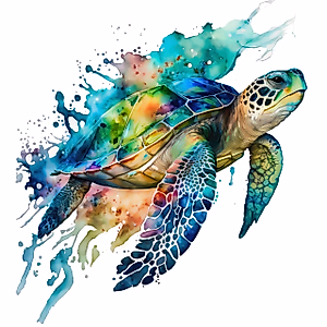 Fabric Panel 8"x8" Turtle 100% Cotton Quilting Panel Square AM14590