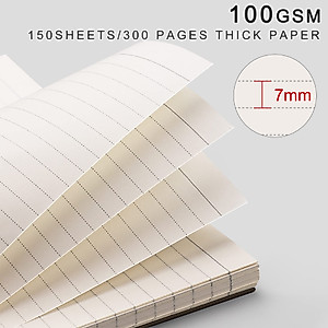 EMSHOI A4 Spiral Notebook College Ruled Lined Journal, 11.2" X 8.27",150 Sheets, 100gsm Thick Paper, Waterproof Softcover, Twin-Wire Binding, for Women Men School Work Business Writing, Gifts-Coffee