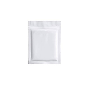 QQ Studio 100pcs Double-Sided Matte Foil Flat Packaging Zipper Seal Bags (3" x 4", Matte White)