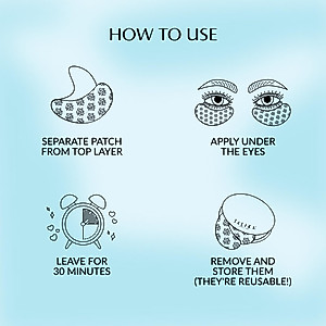 Talika Eye Therapy Patch - Instant Smoothing Under Eye Patches - Mask For Dark Circles Puffiness & Tired Eyes - 6 Refills Reusable Under Eye Patches for Adults Skincare Eye Treatment