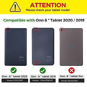 SIMPLEWAY Kids Case for Onn 8 inch 2020/2019 (Model: 100011885 / ONA19TB002), Shockproof Durable Light-Weight Kids Friendly Case with Convertible Handle for Walmart Onn 8 inch Tablet