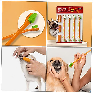 Hohopeti 1 Set Pet Toothbrush Pet Dental Brush Toothbrushes for Dogs Dog Dental Care Kit Cat Toothbrush Cat Finger Toothbrush Cat Teeth Toothbrush Dog Toothbrush Pp Oral Care Clean