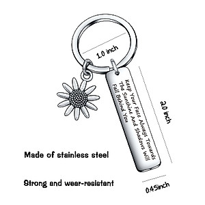De&ai Sunflower gift daughter keychain Sunflower Positive gift Sunflower lover keychain Inspirational keychain Sunshine keychain Sunflower Motivational keychain