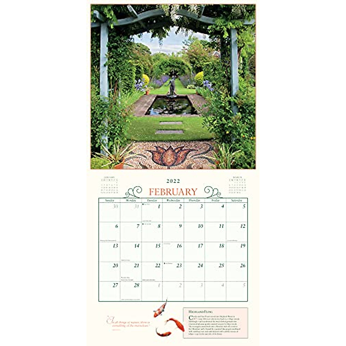 Secret Garden Wall Calendar 2022: A year of photographs that transport you to a garden sanctuary.