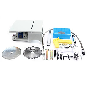 Gem Jewelry Rock Polishing Buffer Machine, 750W 110V Lathe Table Saw Polisher Cutting Machine Mini Table Rock Saw