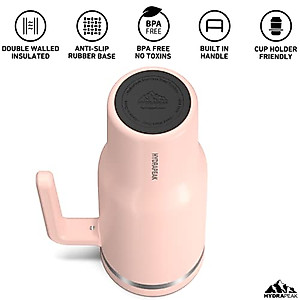 Hydrapeak Voyager 40 oz Tumbler With Handle and Straw Lid, Tumbler, 40 Oz Tumbler Handle, Tumbler Lid Straw, Tumblers, 40oz Tumbler With Handle (Peony)