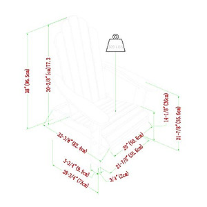Walker Edison Outdoor Patio Wood Adirondack Foldable Chair All Weather Backyard Conversation Garden Poolside Balcony, Set of 1, Brown