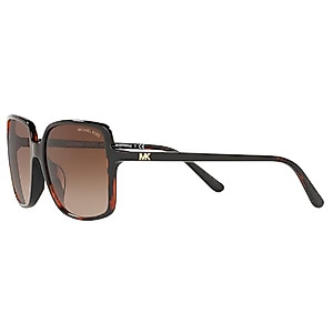 Michael Kors Women's Fashion Outwear Oversize Sunglasses, Dark Havana/Brown Shaded, One Size + 1