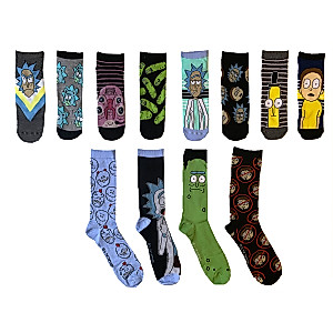 Hyp Rick and Morty Men's Men's 12 Days of Socks in Advent Gift Box